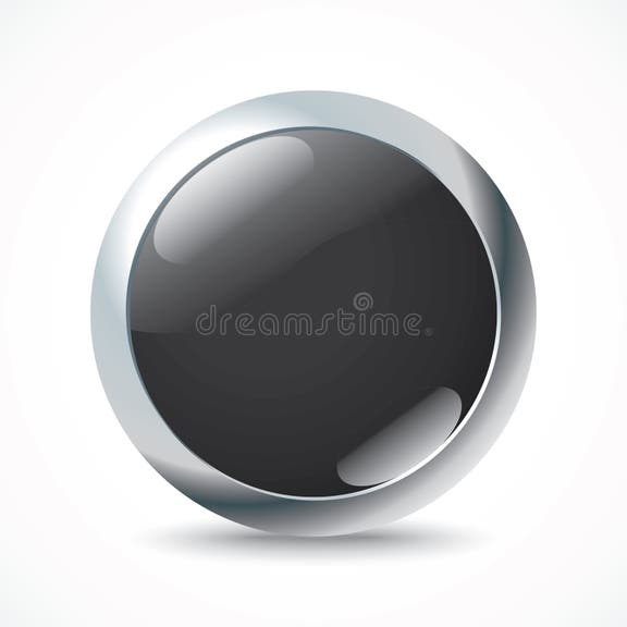Black button stock vector. Illustration of concept, retro - 125167794