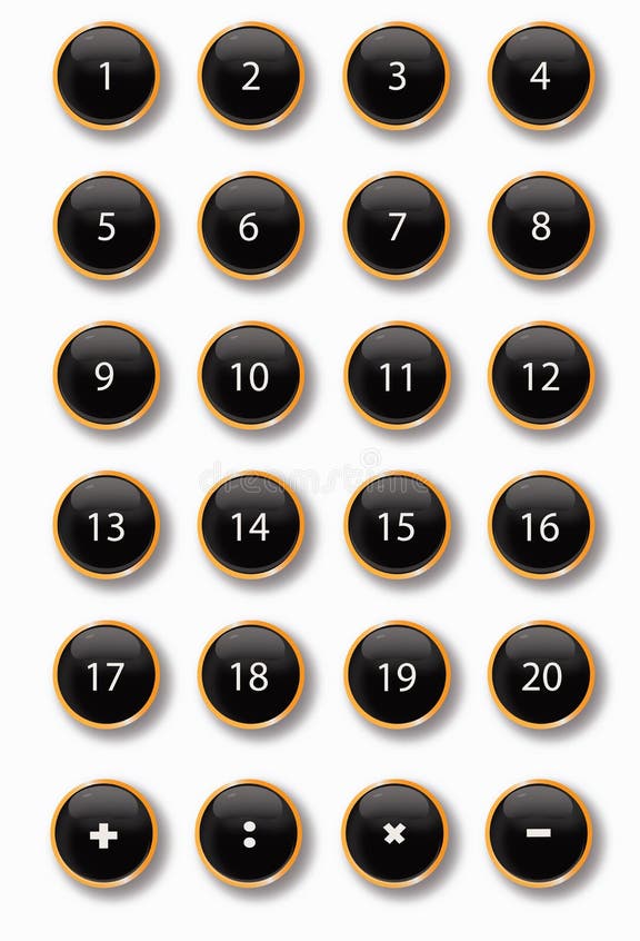 Calculator Buttons Black Stock Illustrations – 1,345 Calculator Buttons ...