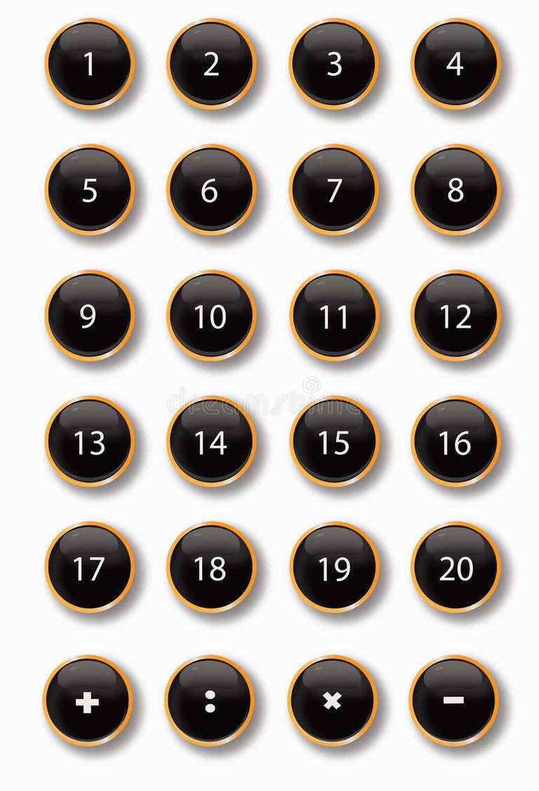 Calculator Buttons Black Stock Illustrations – 1,345 Calculator Buttons ...