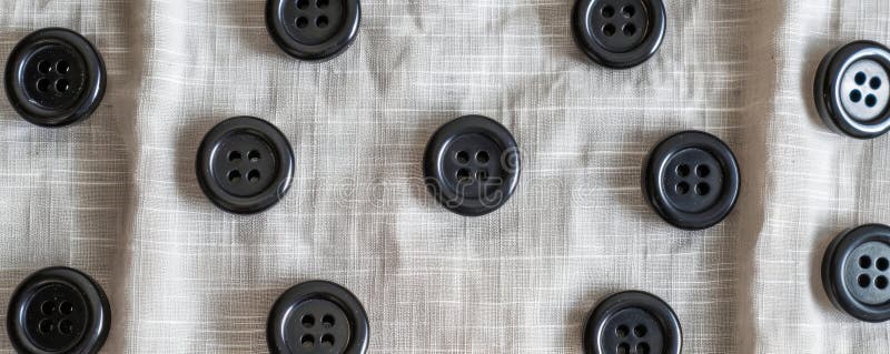 Black Buttons Arranged White Fabric Stock Photos - Free & Royalty-Free ...