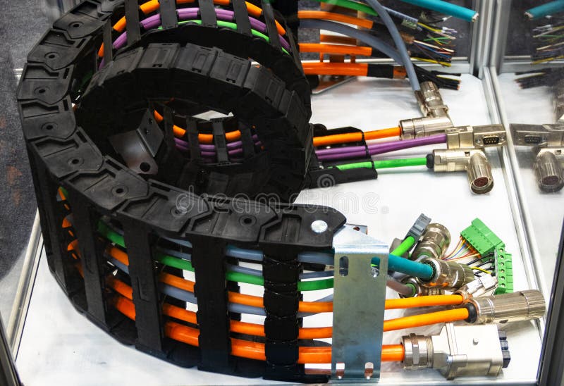 A Black Cable Carrier, a Drag Chain, Designed for Industrial ...