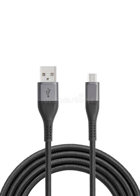 Black Cable for Charging and Synchronization with Type - C, USB, Micro ...