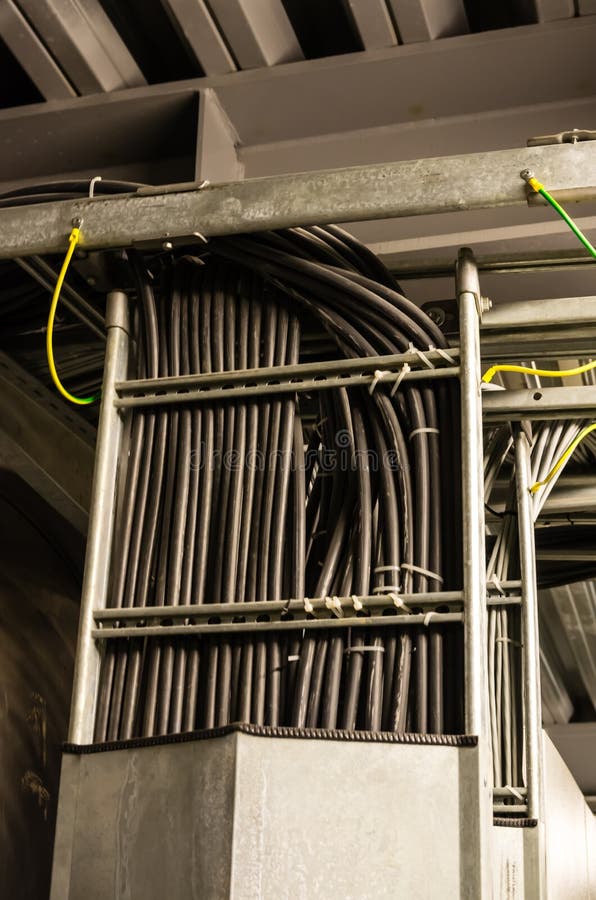 Cable Tray With Electrical Wiring Arranged On Ceiling ,Cable Tray Epoxy ...