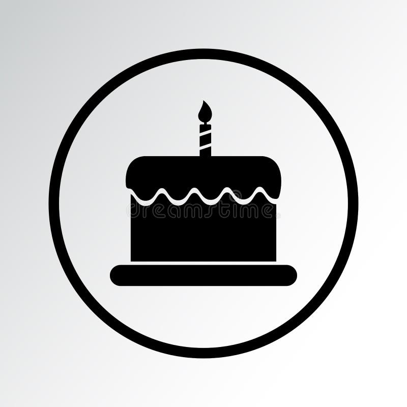 Black Cake Icon. Vector Illustration Stock Illustration - Illustration ...