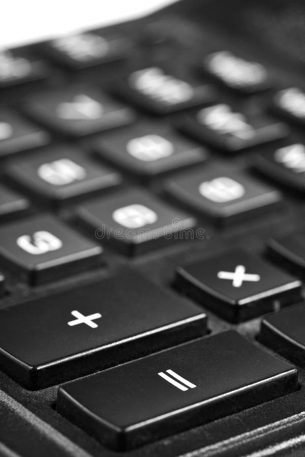 Black calculator close-up stock image. Image of estimate - 18997521