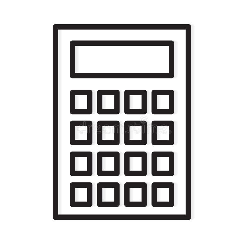 Black calculator icon stock vector. Illustration of finance - 166388786