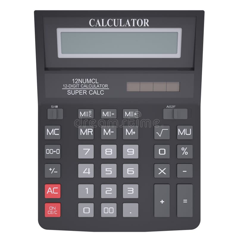 Black calculator stock image. Image of background, education - 36264497