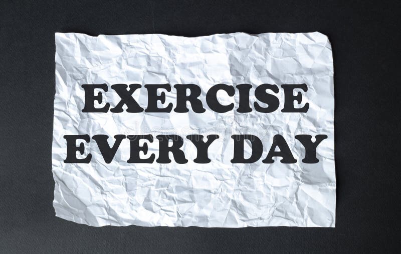 Exercise Every Day Text on Sticky Notes with Office Desk Concept Stock ...
