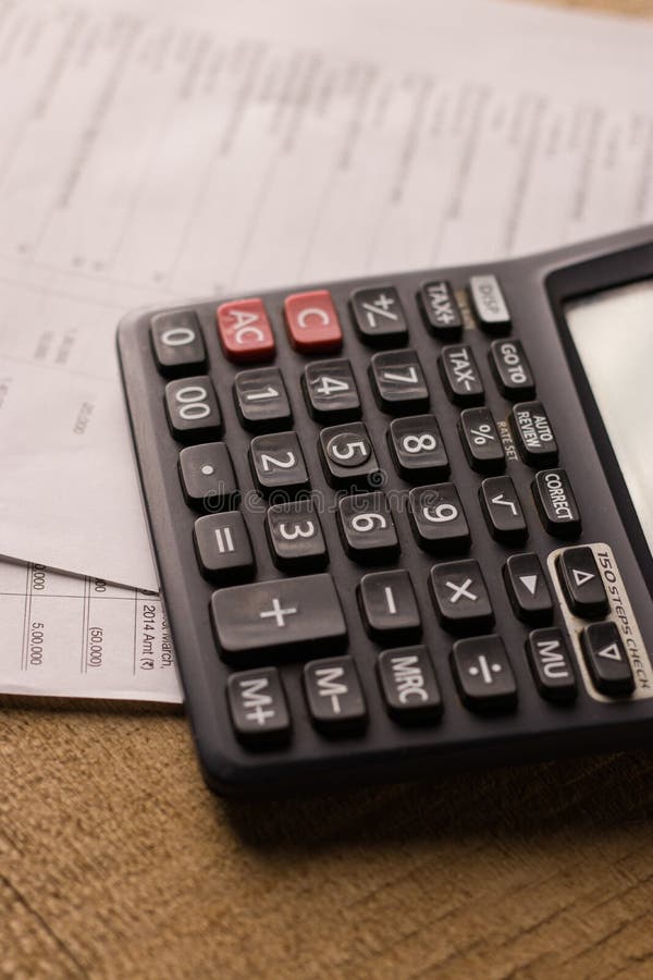 Black Calculator on Texture Background Stock Image. Stock Image - Image ...