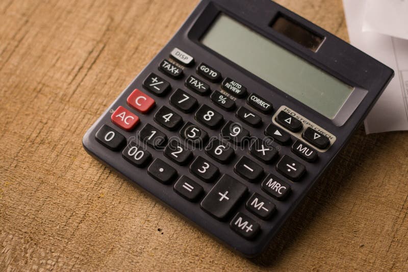 Black Calculator on Texture Background Stock Image. Stock Image - Image ...