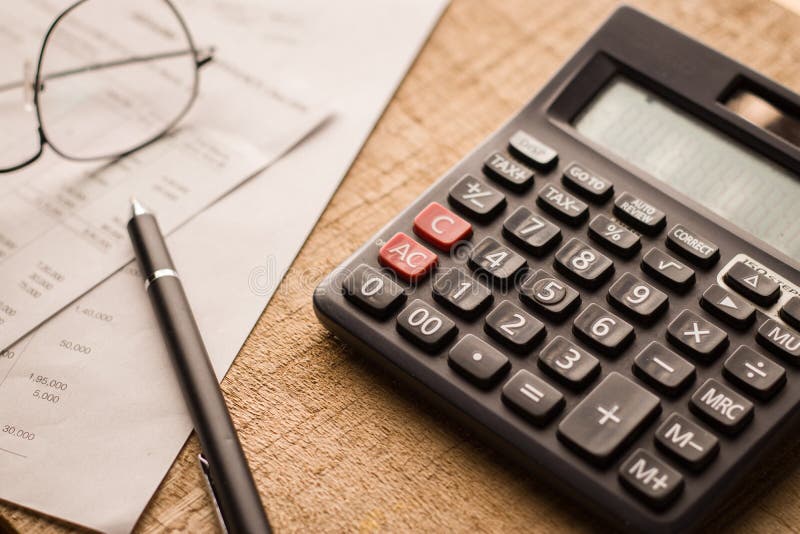 Black Calculator on Texture Background Stock Image. Stock Image - Image ...