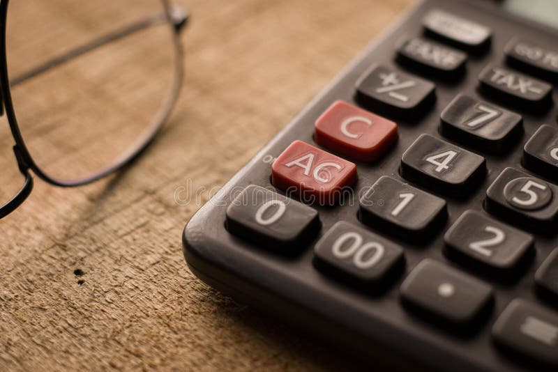 Black Calculator on Texture Background Stock Image. Stock Photo - Image ...