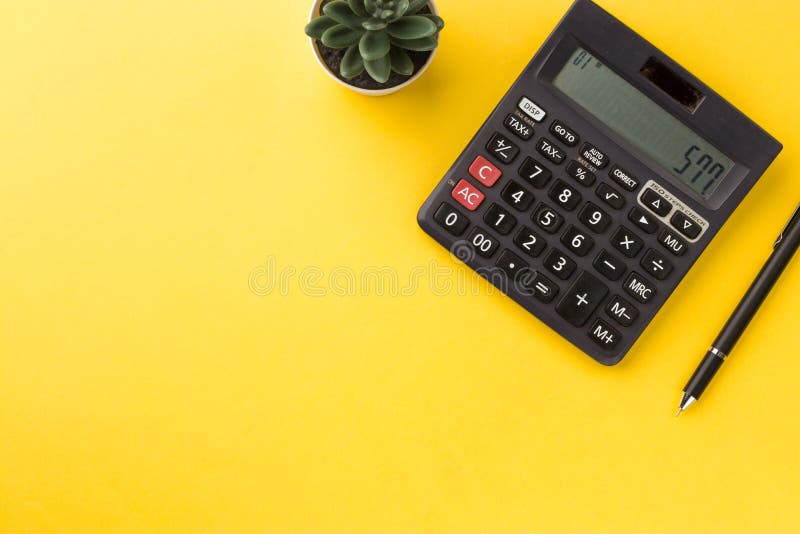 Black Calculator on Texture Background Stock Image. Stock Image - Image ...
