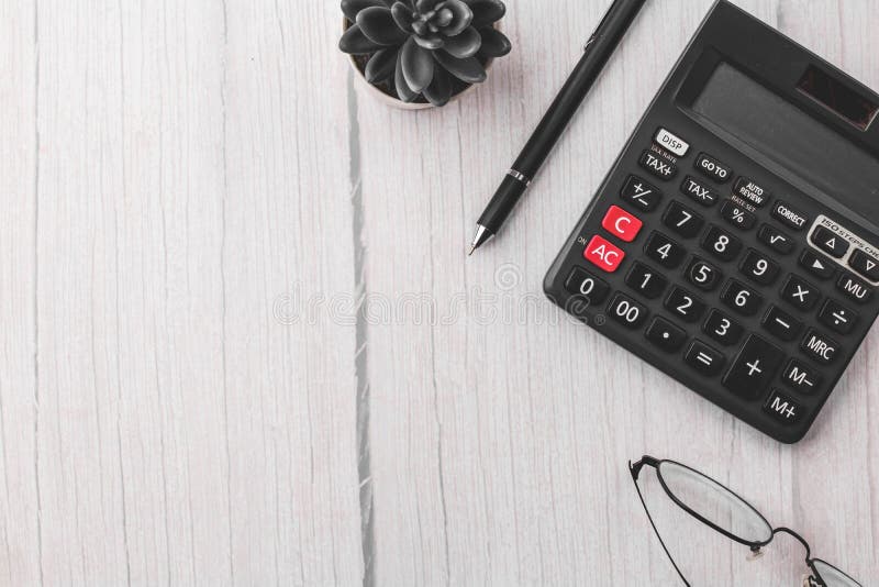 Black Calculator on Texture Background Stock Image. Stock Image - Image ...