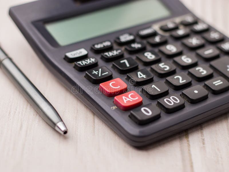 Black Calculator on Texture Background Stock Image. Stock Photo - Image ...