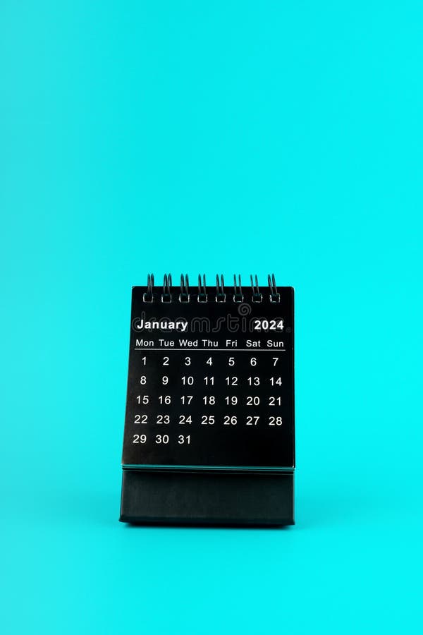 The Green January 2023 Monthly Desk Calendar for 2023 Year on Grass ...