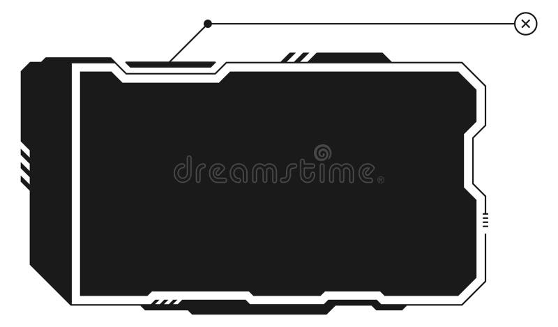 Cyber Callout for Infographic Screen. Scifi Ui Stock Illustration ...