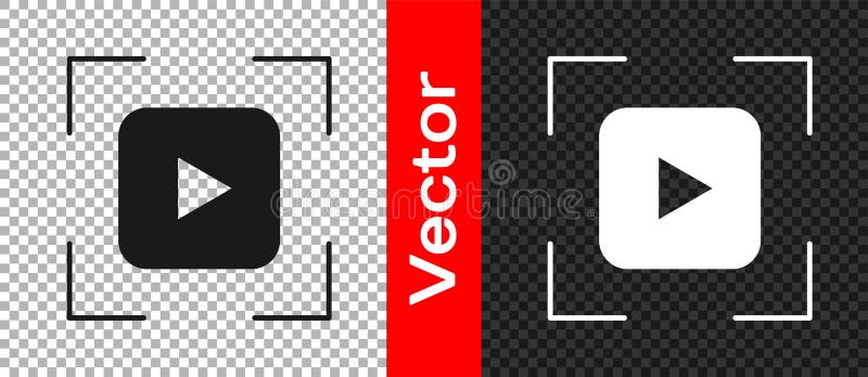 Black Camera Focus Frame Line Icon Isolated on Transparent Background ...