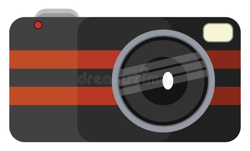 Black camera, icon stock vector. Illustration of style - 261374859