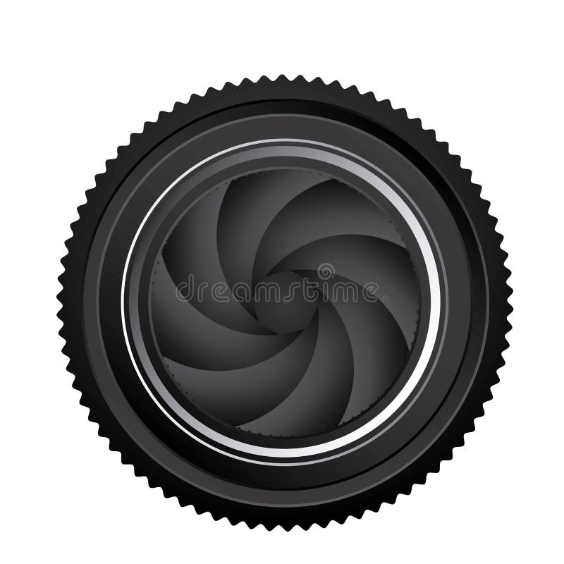 Black Camera Lens Close Icon Stock Illustration - Illustration of black ...