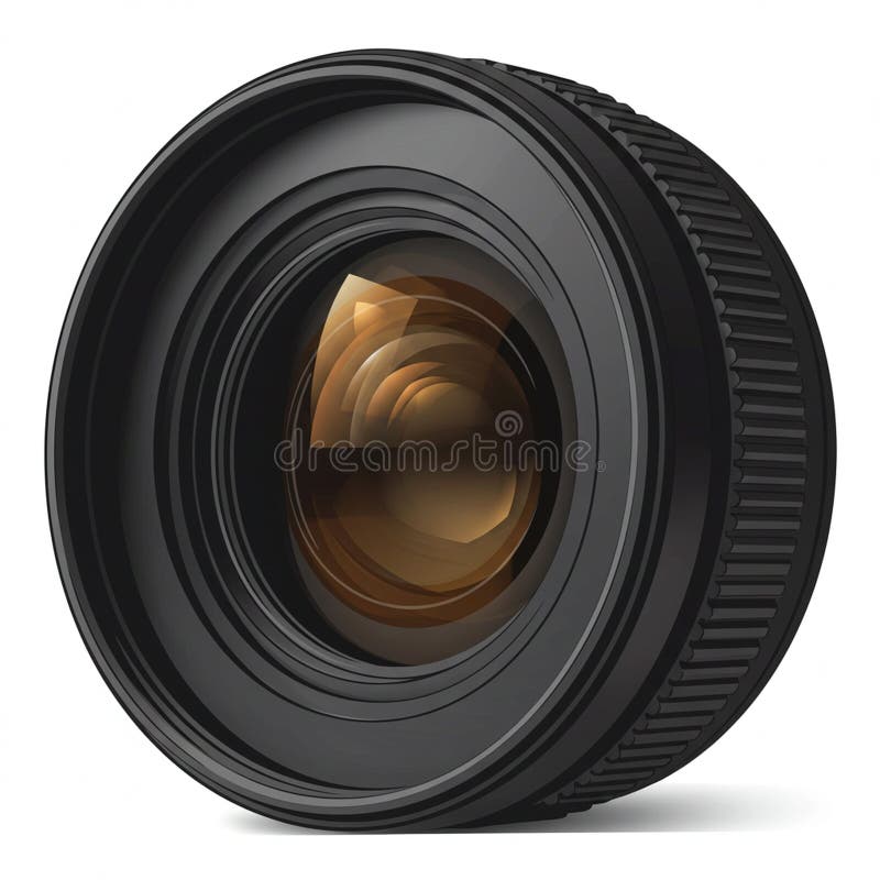 Black Camera Lens with a Sturdy Plastic Body Featuring an Adjustable ...
