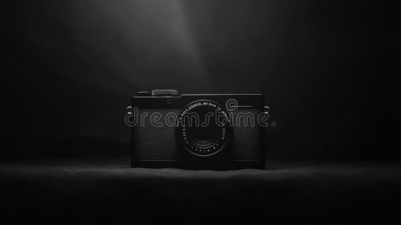 Black Camera in Low Light Setting Stock Illustration - Illustration of ...