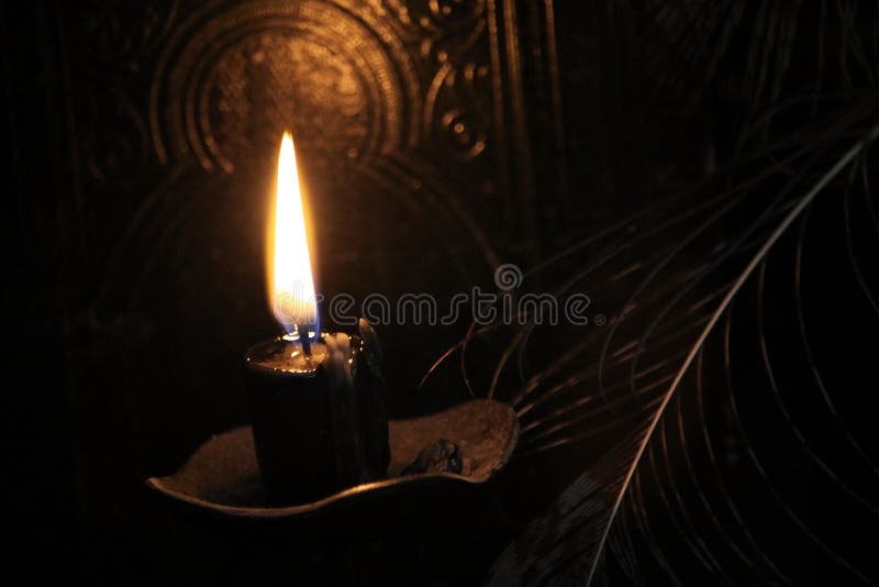 Black candle Magic Ritual stock photo. Image of colorful - 80991506