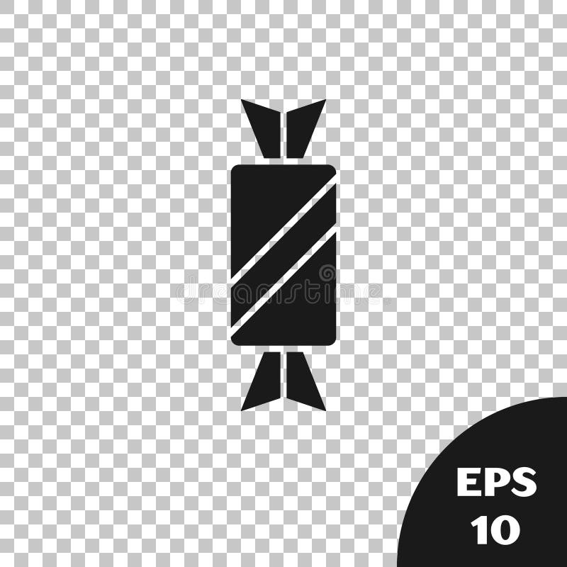 Black Candy Icon Isolated on Transparent Background. Vector Stock ...