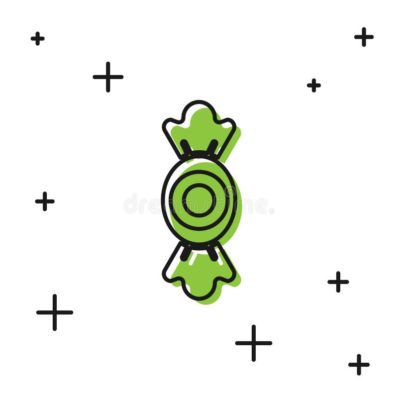 Black Candy Icon Isolated on White Background. Vector Stock Vector ...