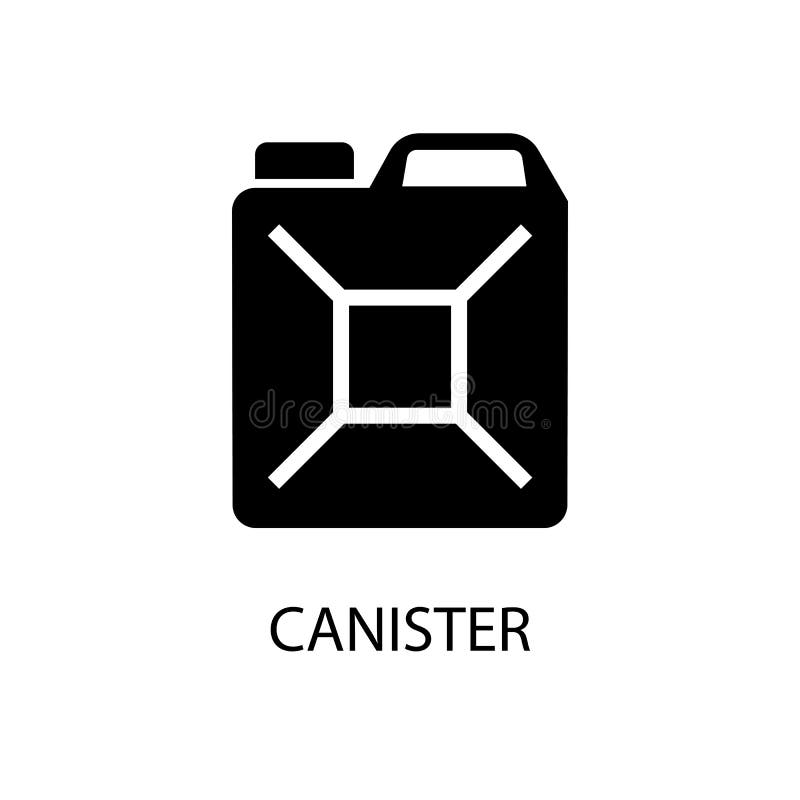 Black Canister Sign Icon with Gasoline. Vector Illustration Eps 10 ...