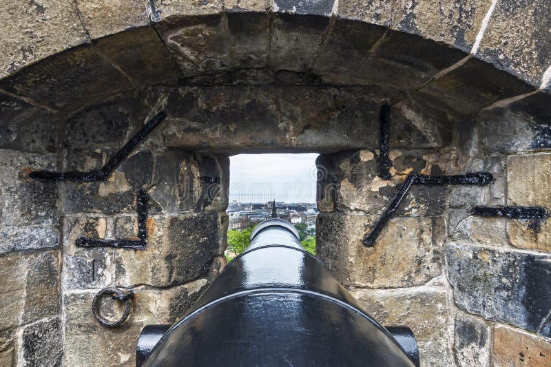 Scotland - Edinburgh - Edinburgh Castle - Cannon View from Interior ...