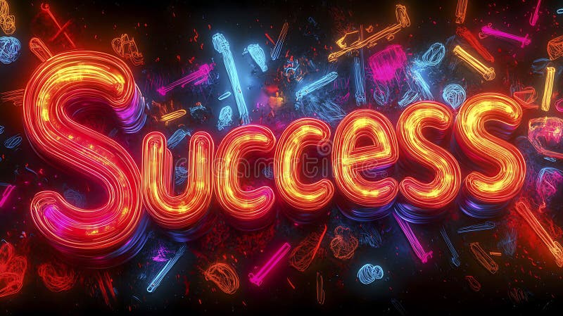 Black Canvas Brilliance Capturing Success in Bold Lines Stock Photo ...