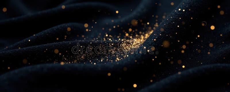 Black Canvas with Shimmering Gold Dust Effect, Space, Shimmer Stock ...