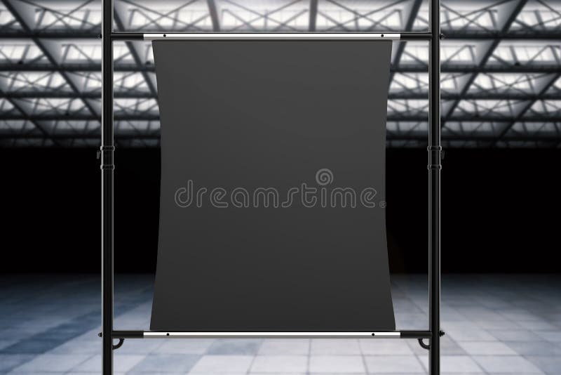 Black Canvas Stretch on Metal Pipe Stock Illustration - Illustration of ...