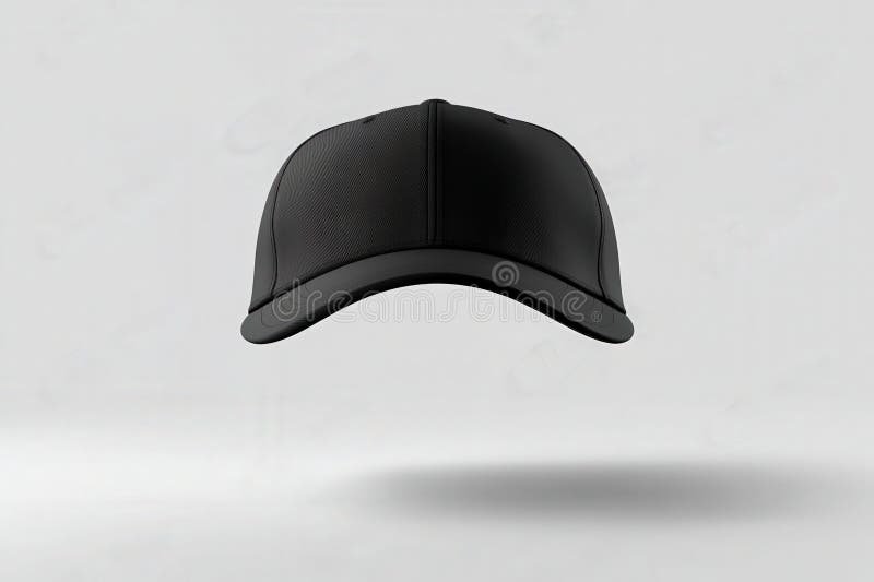 Black Cap Floating Against a Minimalistic Background Showcasing Its ...