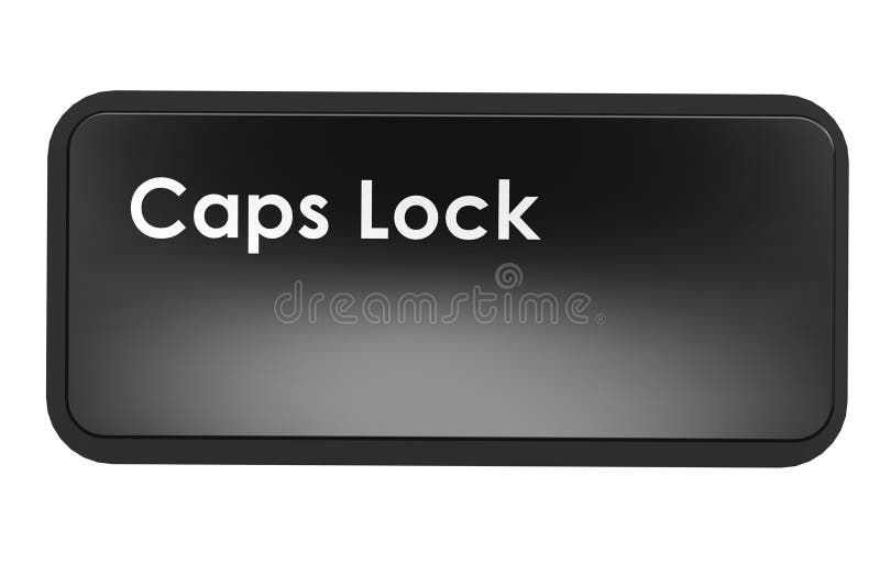 Black Cap Lock Key Isolated Stock Illustration - Illustration of caps ...