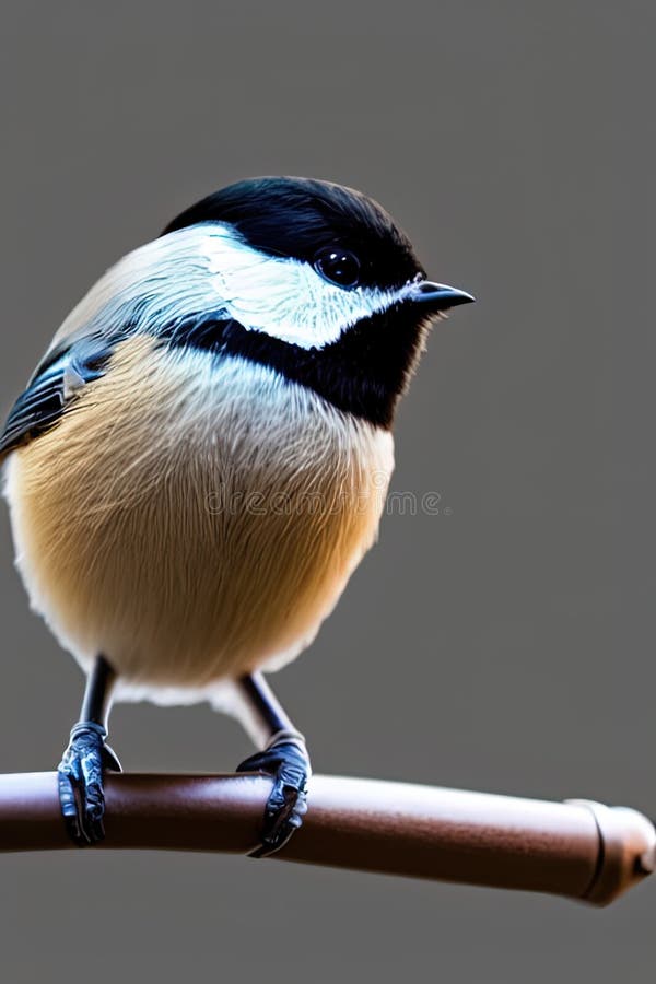 Black-Capped Chickadee Animal. AI Generated. Stock Illustration ...