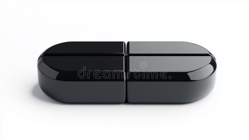 Photorealistic Image of a Black Plastic Pill Splitter with a Compact ...