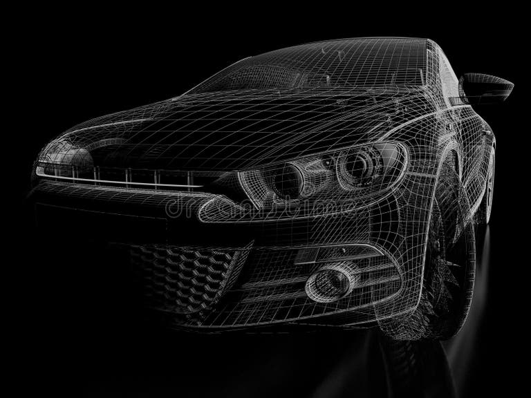 3d Car Mesh Black Stock Illustrations – 788 3d Car Mesh Black Stock ...