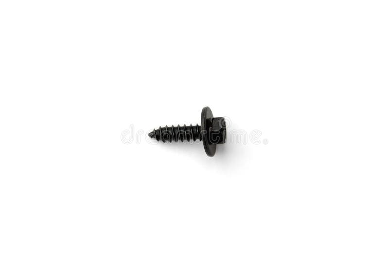 Black Car Bolts Isolated on White Background. Stock Image - Image of ...