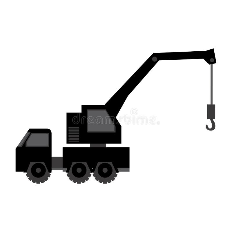 Black car crane icon stock illustration. Illustration of digitally ...