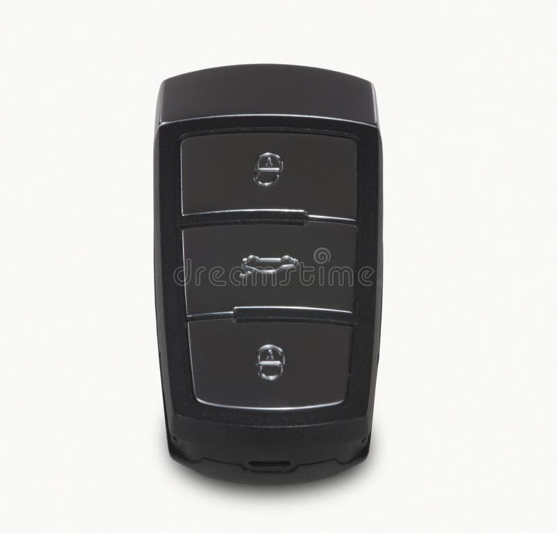 Black Car Key with Remote Central Locking Stock Image - Image of alarm ...