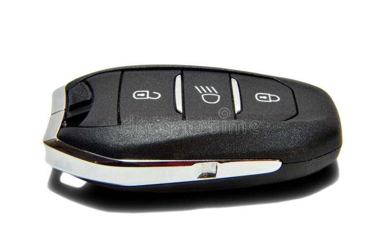 Black Car Key with Remote Central Locking Stock Image - Image of ...