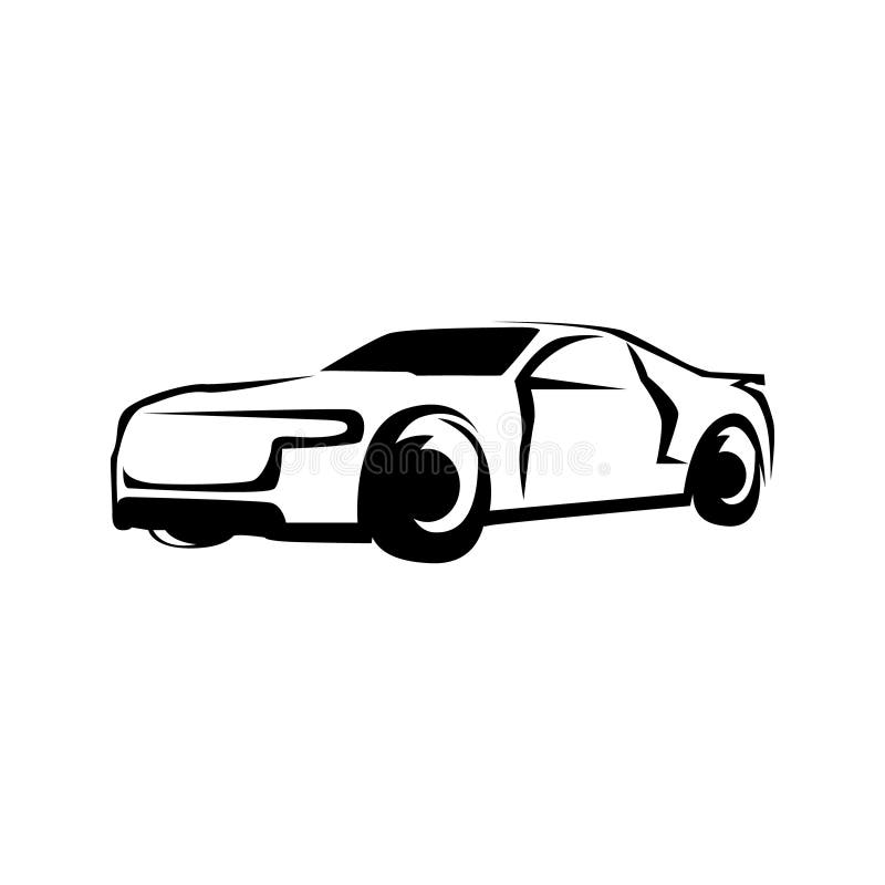 Black Car Logo Icon Concept Isolated Stock Vector - Illustration of ...