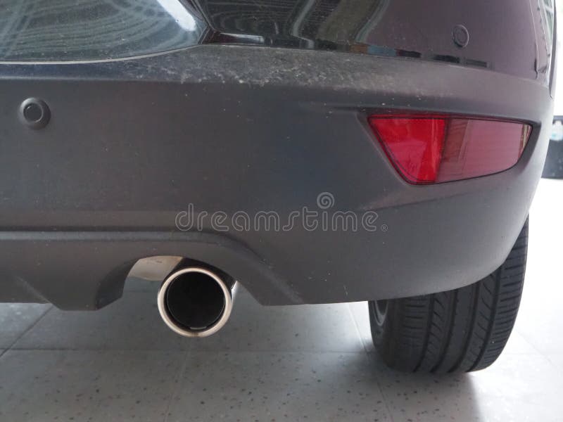 Black car rear bumper stock photo. Image of chill, brown - 155338430