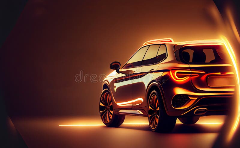 Black Car Rent Concept Background. Illustration AI Generative Stock ...