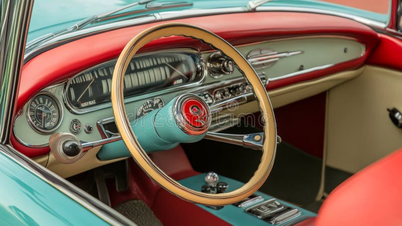 A Black Car S Dashboard and Cockpit, Complete with a Steering Wheel ...