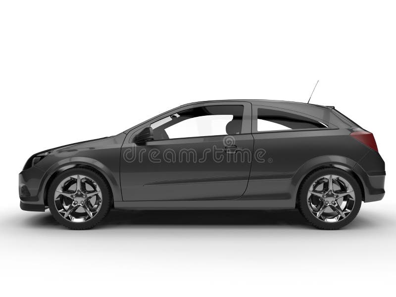 Black car side view stock illustration. Illustration of composition ...