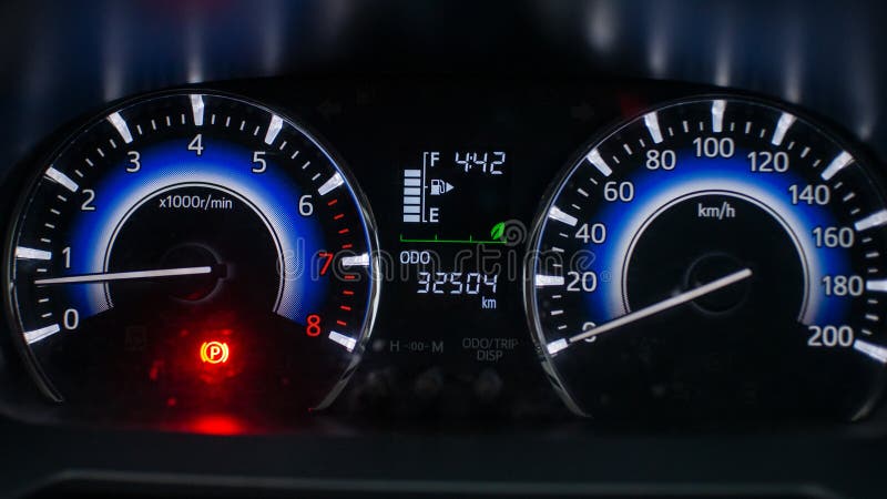 Black car speedometer stock image. Image of bumper, speedometer - 227376257