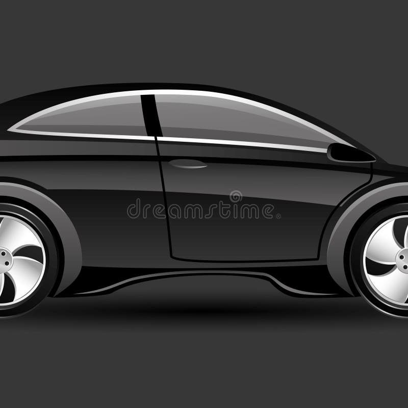 Black car. stock vector. Illustration of abstract, sports - 49823429
